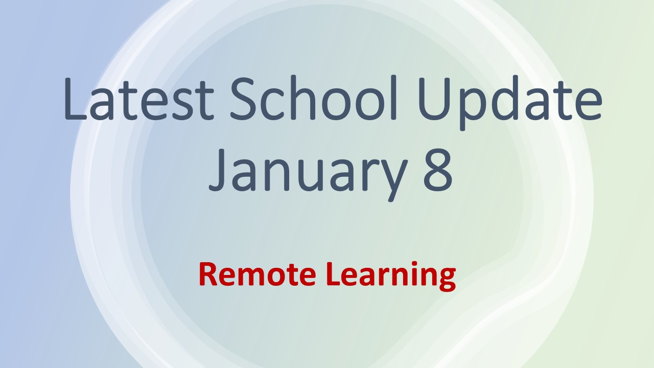 Latest School Update Friday 8 January 2021 - Glanmire Community College