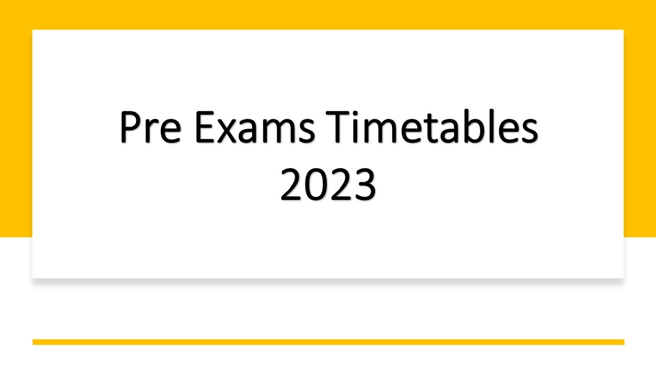 Pre Exams Timetables 2023 - Glanmire Community College